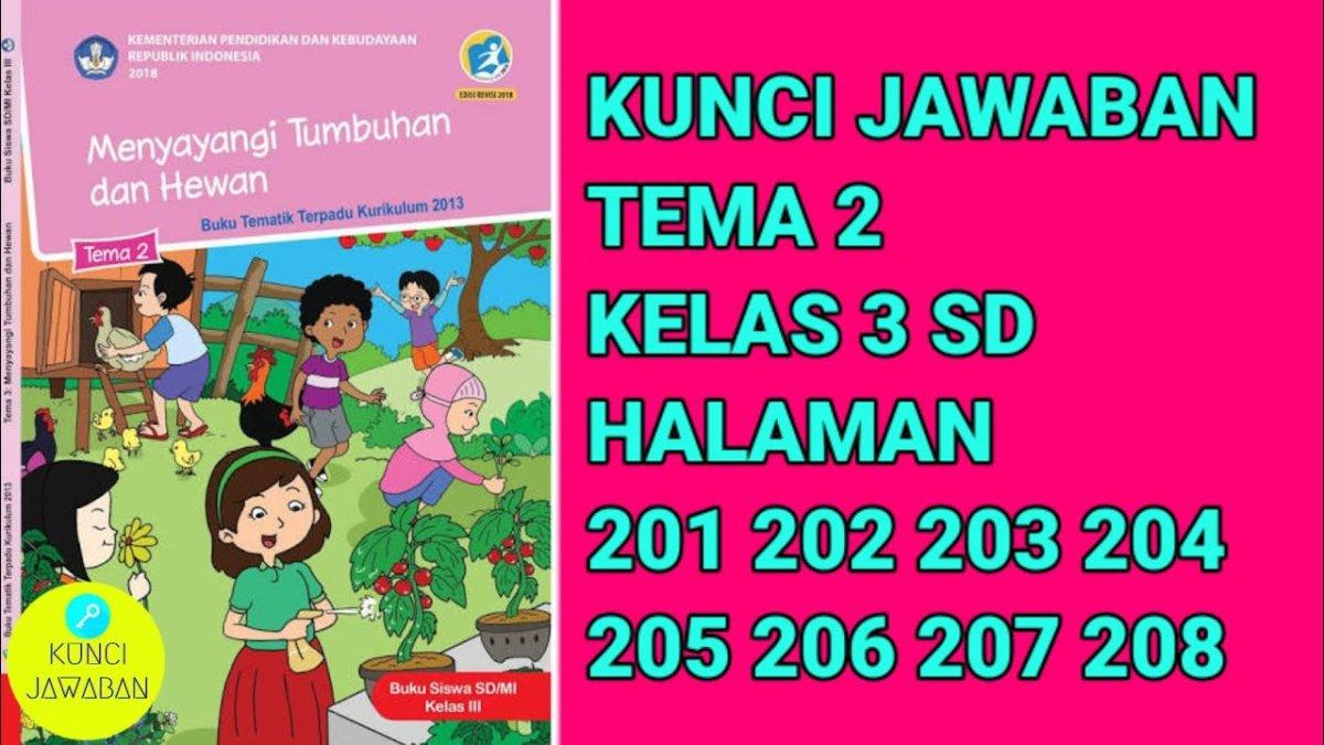 Soal & Kunci Jawaban Tema 2 Kelas 3 SD Halaman 201,202,203,205, dan 206 ...