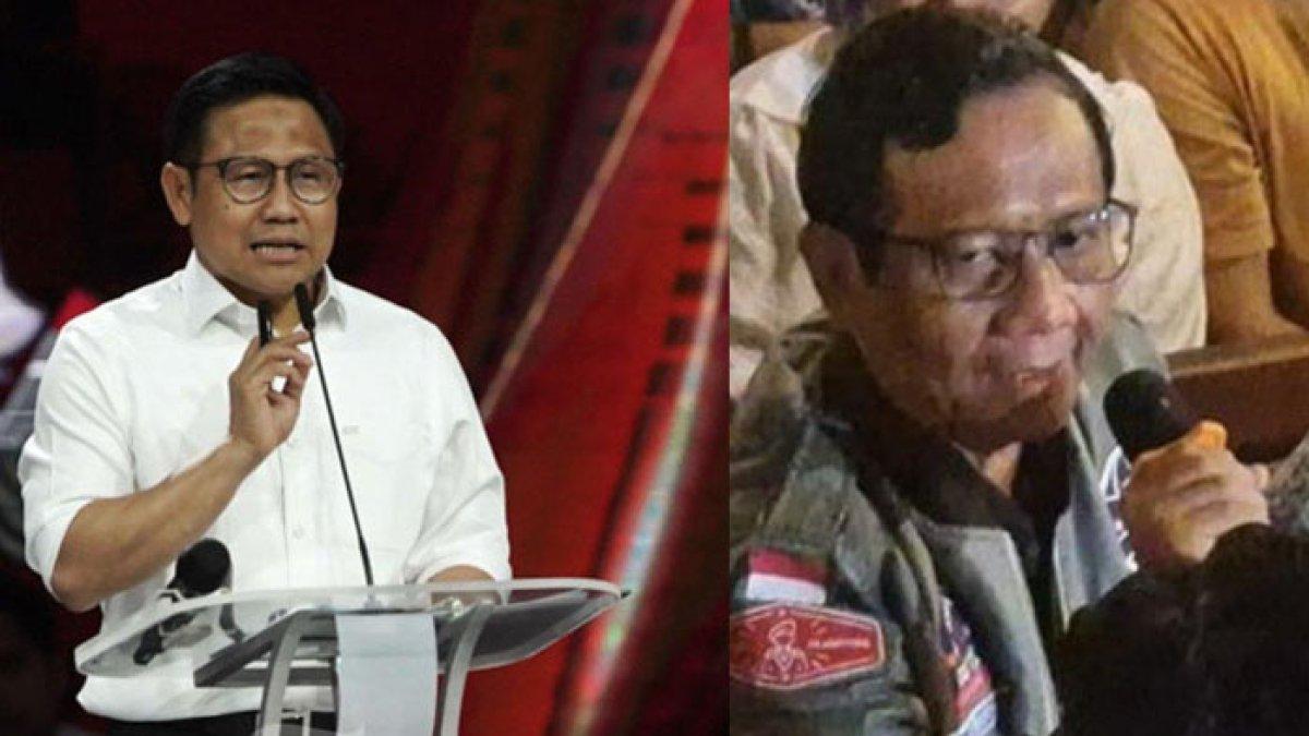 Cawapres Cak Imin dan Mahfud MD Sudah Pamer Jari Kelingking Ungu, Sempat Lempar Candaan ...