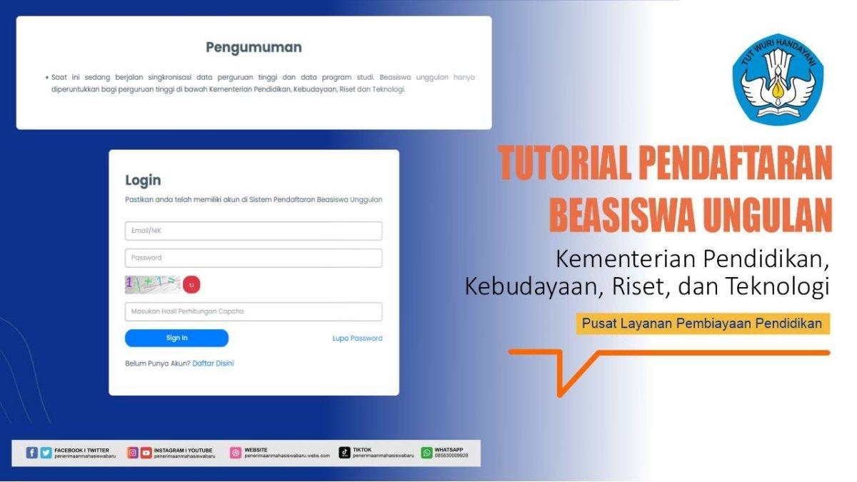 Kuliah Gratis! Ini Cara Membuat Akun Beasiswa Unggulan 2024, Jangan Lupa Cek Email & Verifikasi ...