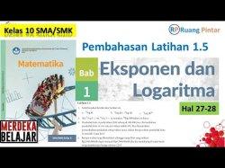 Soal & Kunci Jawaban Matematika Kelas 10 SMA Halaman 27-28: Eksponen dan Logaritma ...