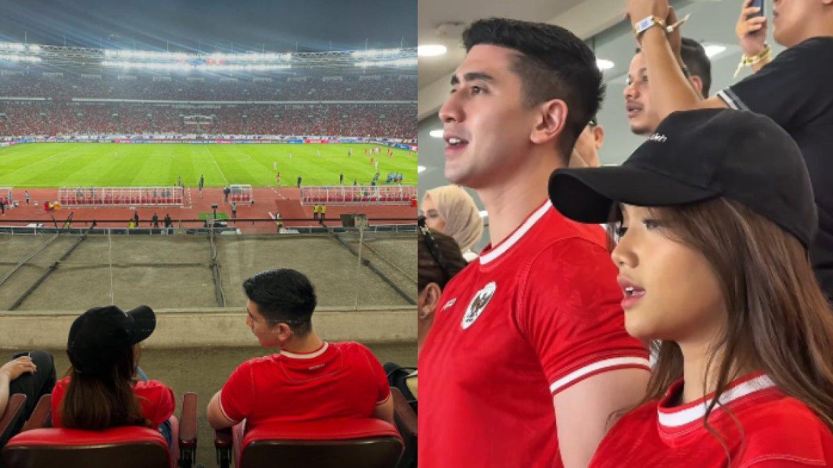 Makin Lengket! Fuji & Verrell Bramasta Nonton Laga Timnas Indonesia vs Bahrain, Kompak Pakai ...