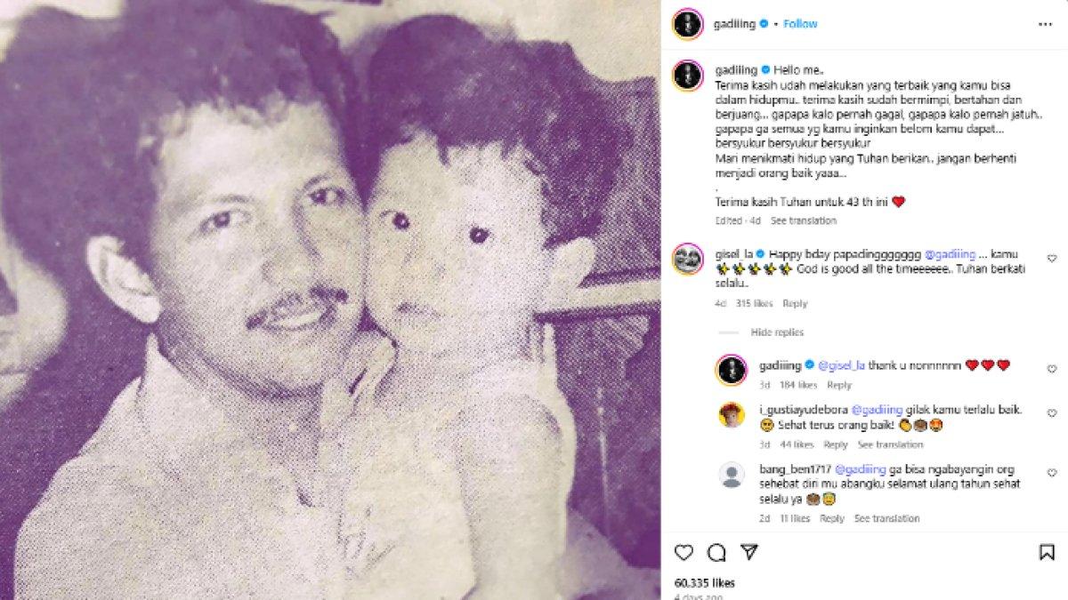 Unggahan Haru Gading Marten di Tengah Viralnya Gisel-Cinta Brian, Ibu Gempi Langsung Komen ...