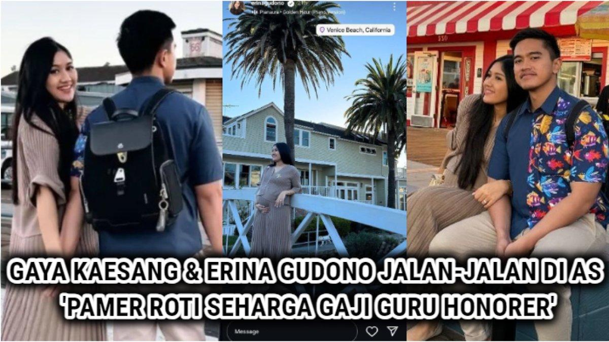 7 Potret Kaesang & Erina Gudono Jalan-jalan di California, AS, Pamer Roti Seharga Gaji Guru ...