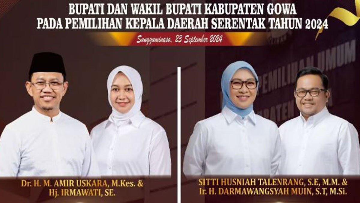 Hasil Pilkada Gowa 2024, Husniah-Darmawangsyah Menang Telak dari Amir Uskara-Irmawati, Cek ...