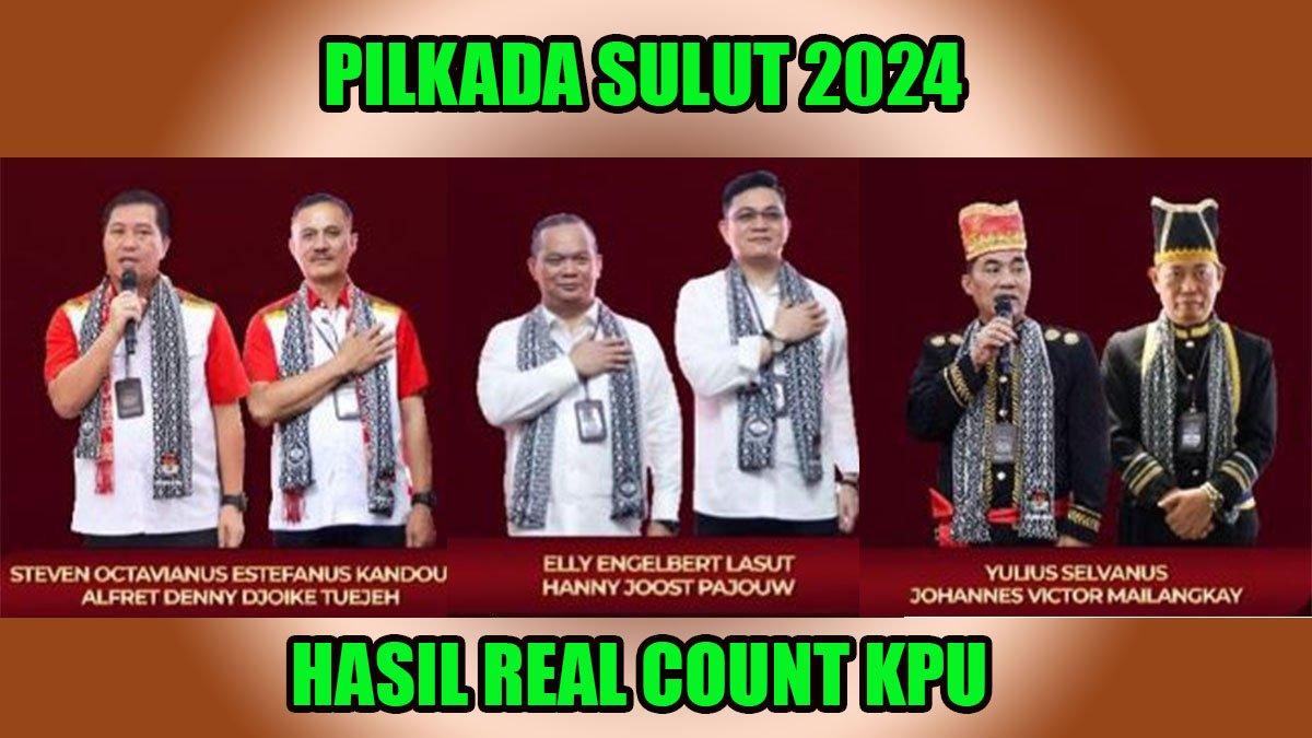 Hasil Real Count KPU di Pilkada Sulut 2024,Yulius-Victor Unggul Jauh ...