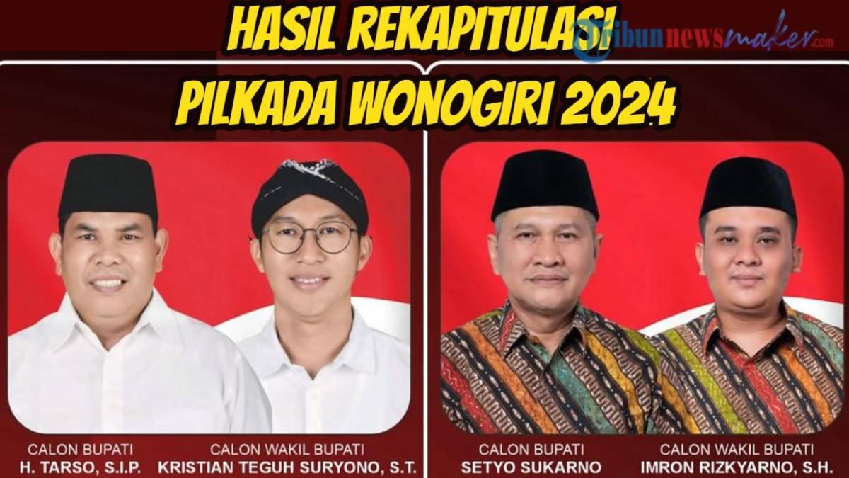Hasil Pilkada Wonogiri 2024, Rekapitulasi Suara Setyo–Imron Unggul Atas ...