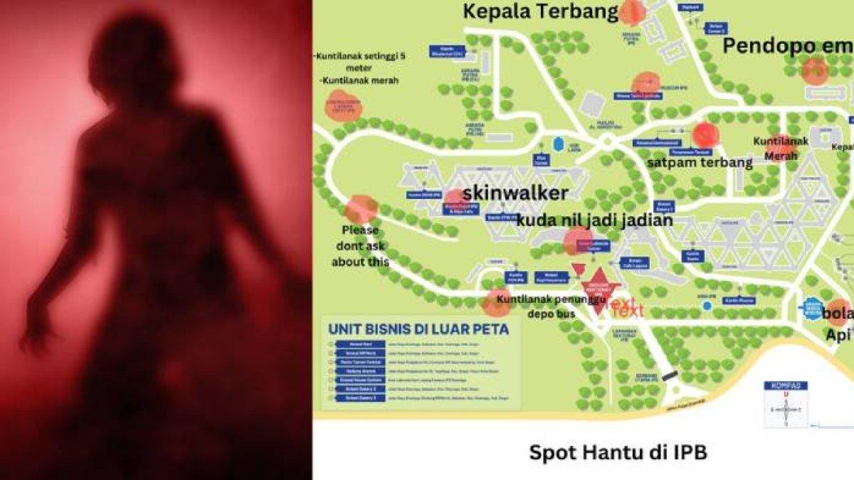Viral Peta Hantu di IPB, Ada Bola Api hingga Kuntilanak 5 Meter ...