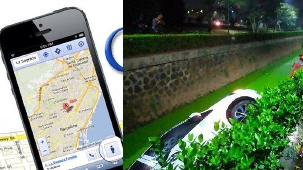 BYURR Honda Brio Terjun Bebas ke Saluran Air, Gara-gara Sopir Pakai Google Maps lalu Hilang ...
