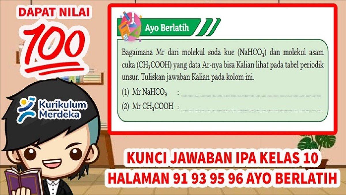 Kunci Jawaban Soal IPA Kelas 10 Hal 91 : Bagaimana Mr Dari Molekul Soda ...