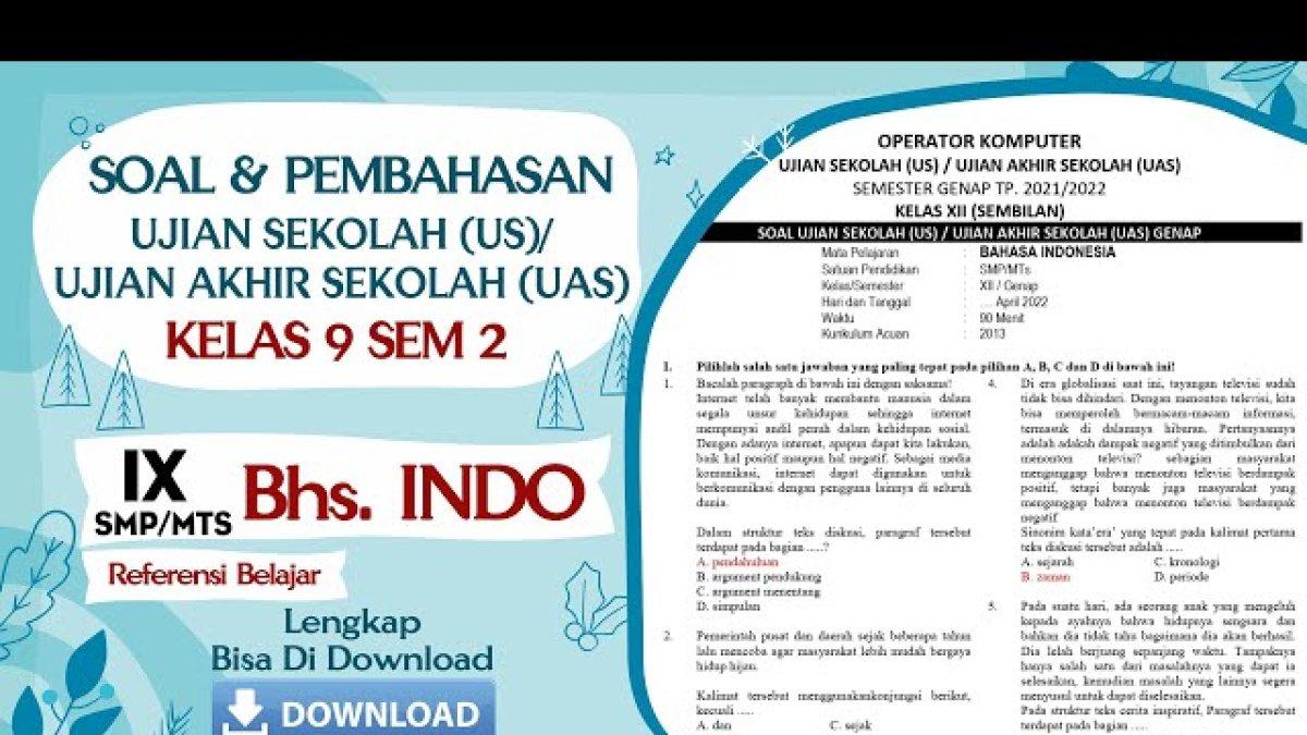 40 Soal & Kunci Jawaban Bahasa Indonesia Kelas 9 SMP Semester 2: Makna Kata Kreativitas ...