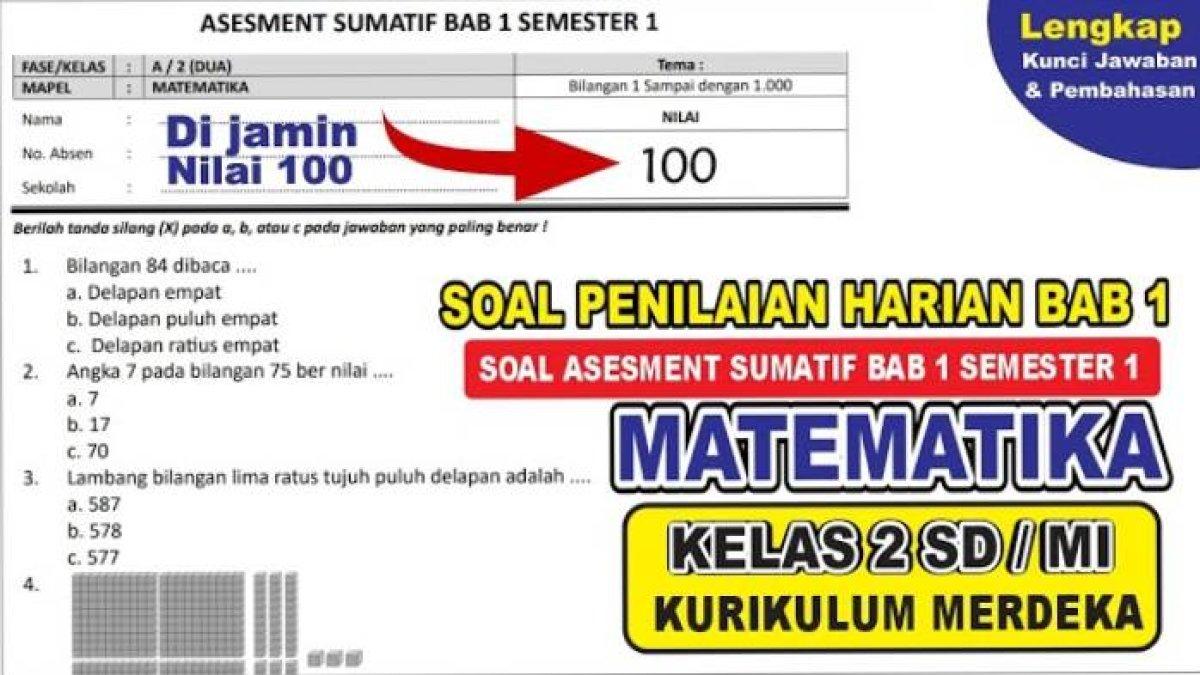 40 Soal & Kunci Jawaban Ulangan Matematika Kelas 2 SD/MI Semester Baru 2024/2025, Berapa Berat ...