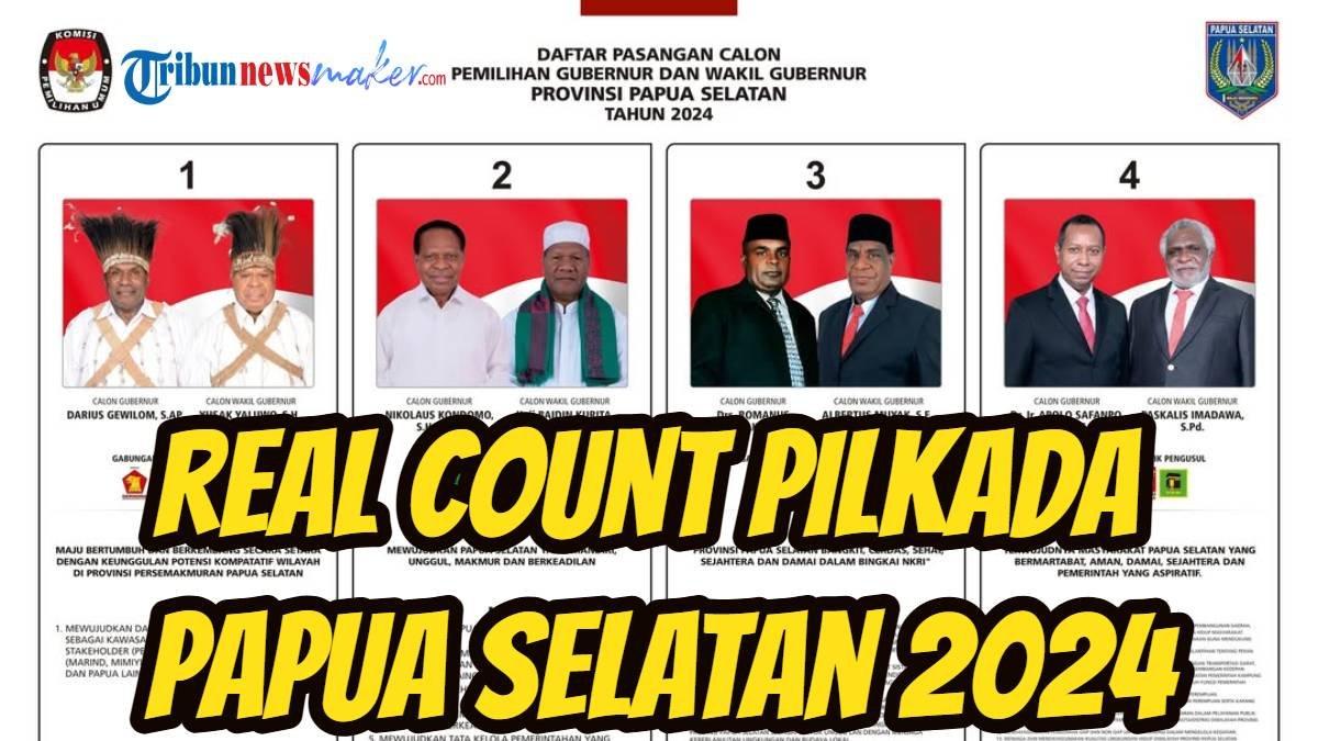 Hasil Real Count Pilkada Papua Selatan 2024, Rekapitulasi Suara Apolo Safanpo-Paskalis Unggul ...