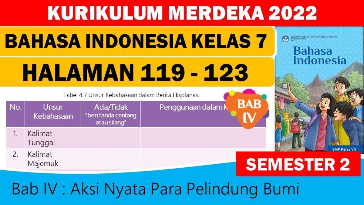 Soal & Kunci Jawaban Bahasa Indonesia Kelas 7 SMP Halaman 120 121 123 Kurikulum Merdeka ...