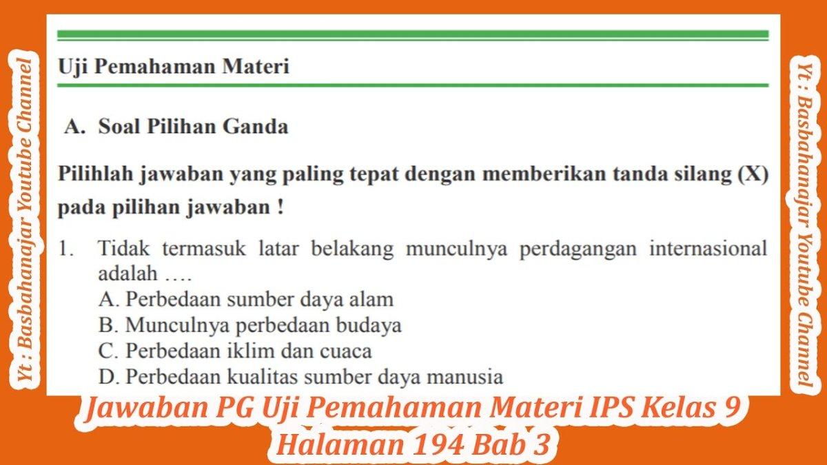 Soal & Kunci Jawaban IPS Kelas 9 SMP Halaman 194, Hambatan dalam ...