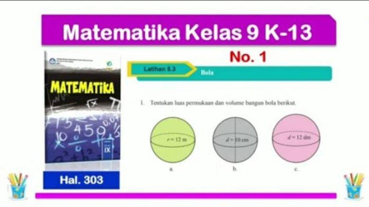 Soal & Kunci Jawaban Matematika Kelas 9 SMP Halaman 303, Luas Permukaan ...