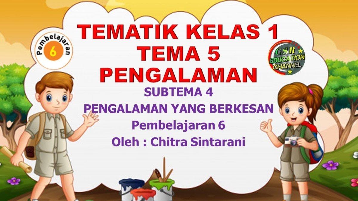 Soal & Kunci Jawaban Tematik 5 Subtema 4 Kelas 1 SD Pembelajaran 6 Halaman 185 187 189 dan 192 ...