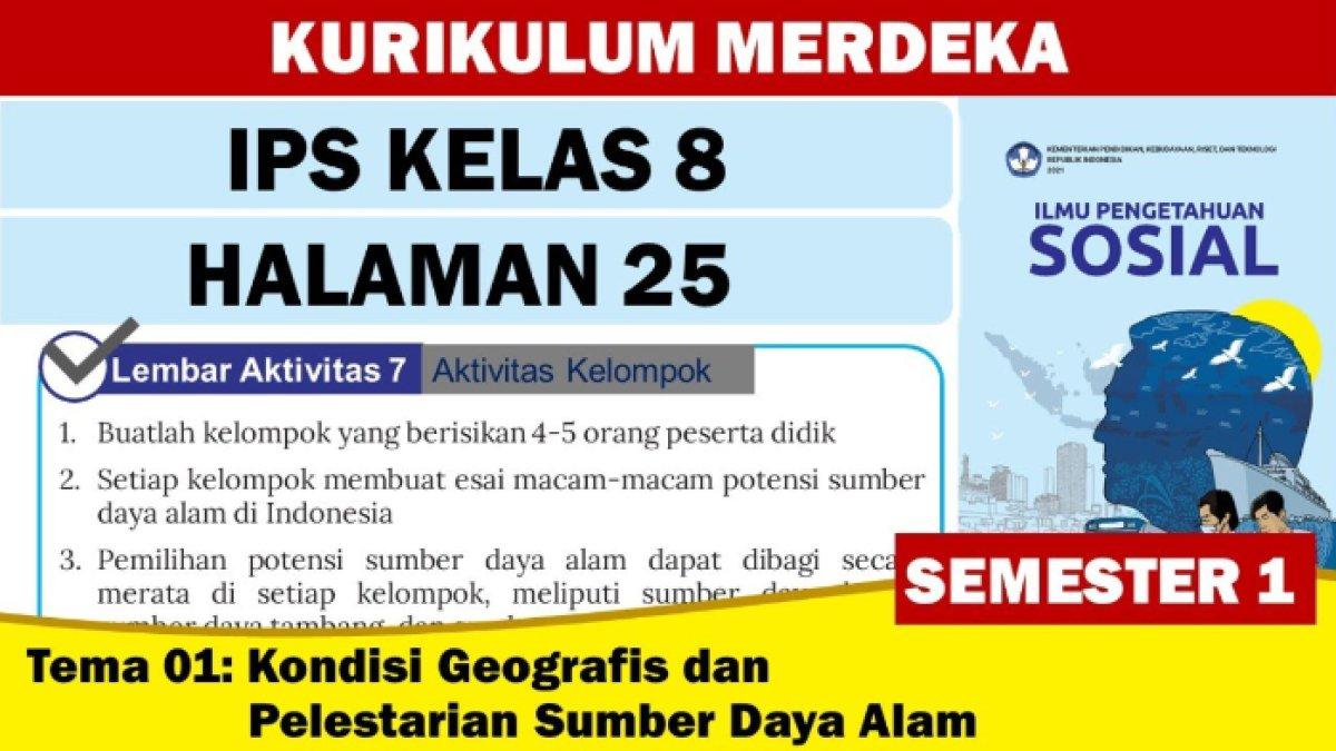 Kunci Jawaban IPS Kelas 8 Hal 25 Semester 1 Lembar Aktivitas 7: Potensi Sumber Daya Alam ...