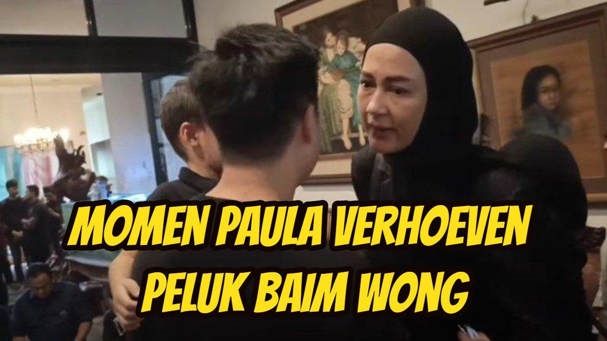 Johnny Wong Berpulang, Paula Verhoeven Terlihat Pilu, Tak Kuasa Tahan Tangis dan Peluk Baim Wong ...