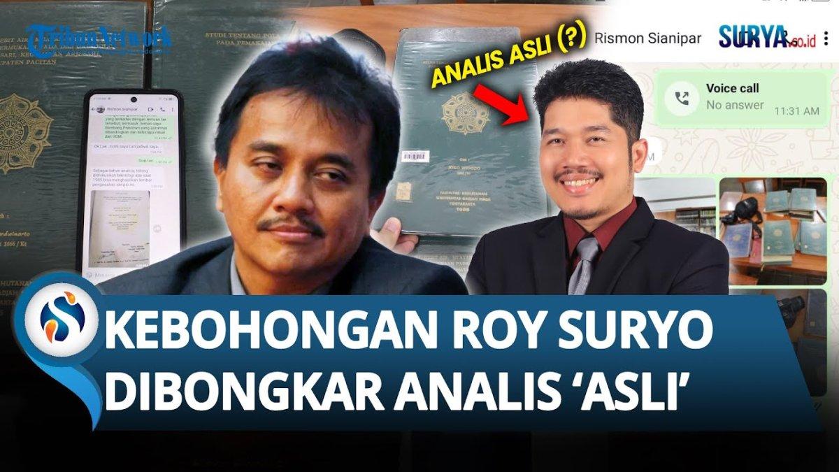 Muncul Lawan Kuat Bongkar Kebohongan Roy Suryo Cs Soal Skripsi Jokowi: Foto Saya Diaku-aku ...