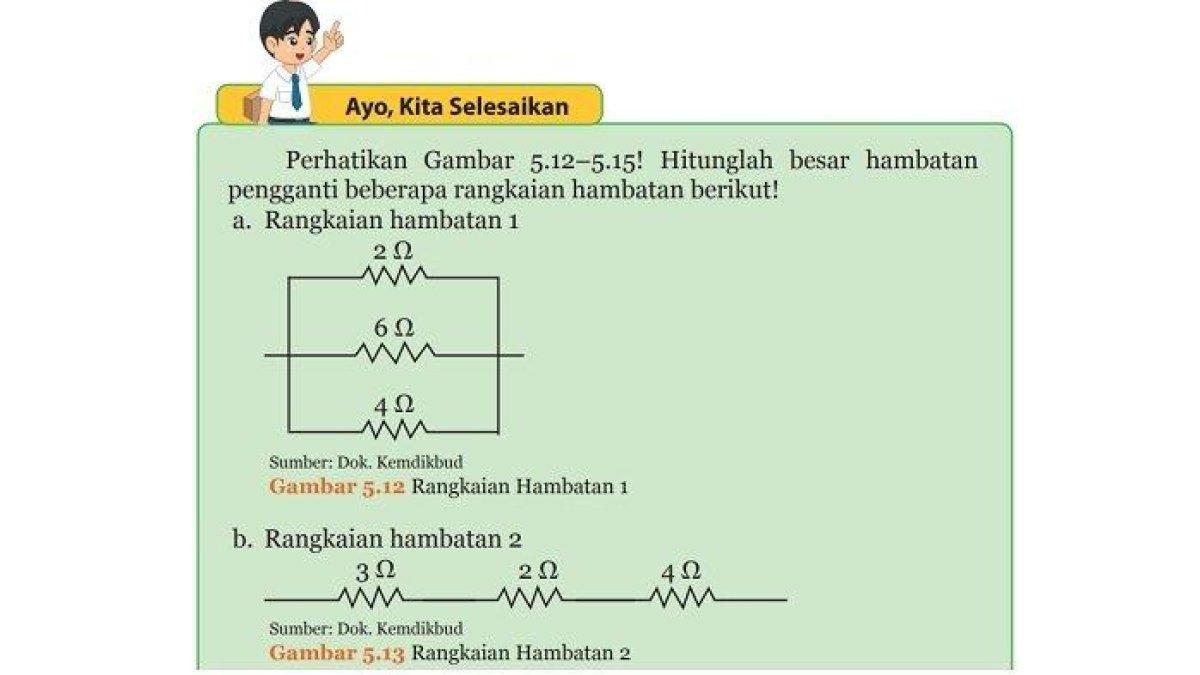 Soal & Kunci Jawaban IPA Kelas 9 SMP Halaman 221 Semester 1, Berapa Besar Hambatan Pengganti ...