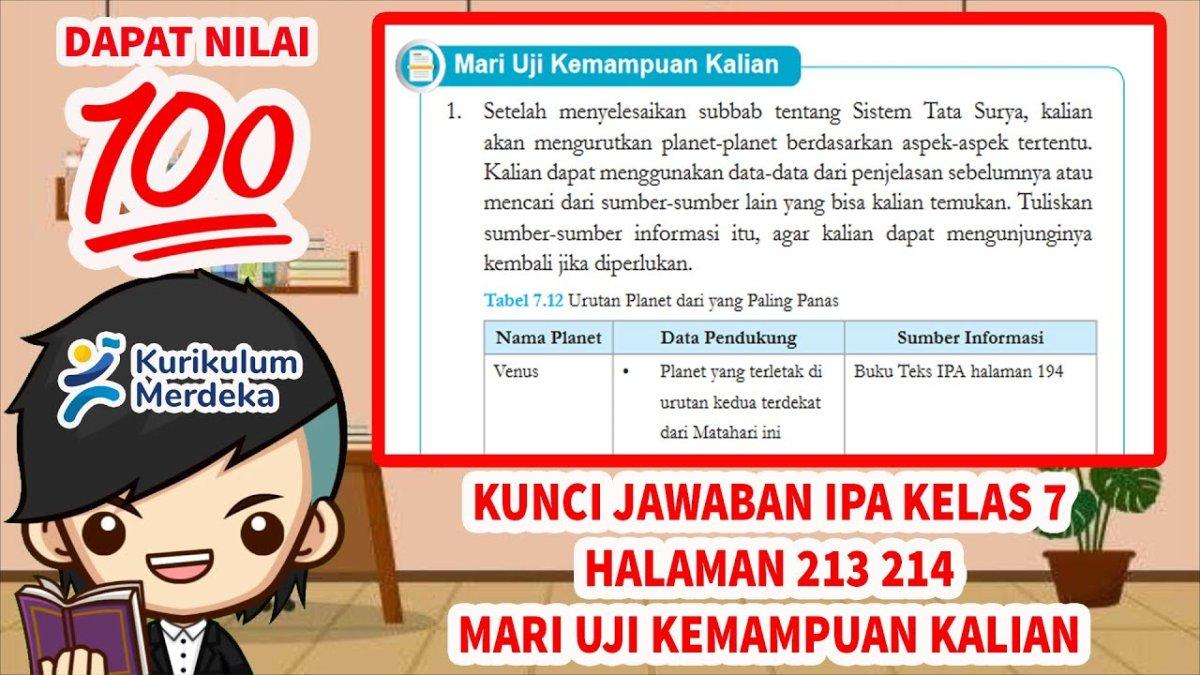 Kunci Jawaban IPA Halaman 213 Kelas 7 SMP Kurikulum Merdeka: Apa Ciri ...