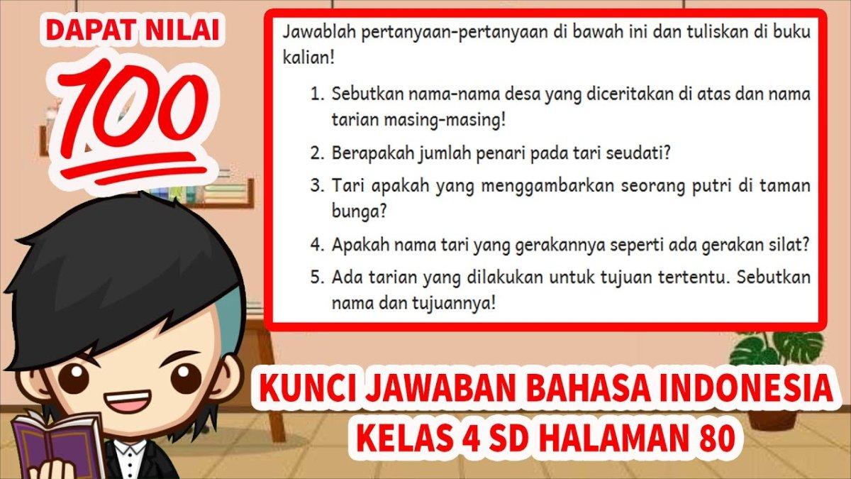 Kunci Jawaban Bahasa Indonesia Kelas 4 Halaman 80: Apa Nama Tari yang terdapat Gerakan Silatnya ...