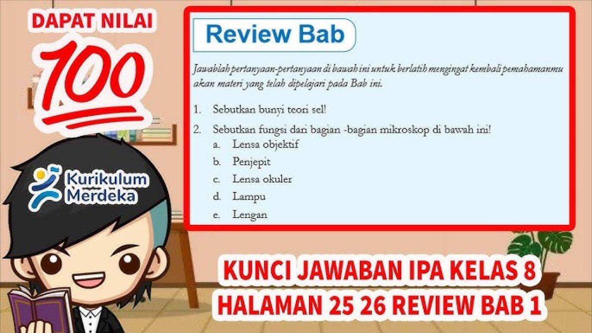 Kunci Jawaban IPA Kelas 8 Kurikulum Merdeka Bab 1 Halaman 25: Apa Fungsi dari Sel Membran ...