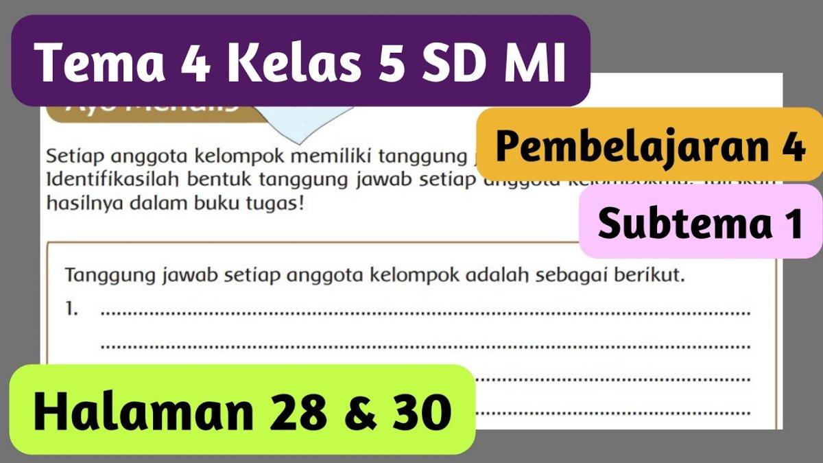 Kunci Jawaban Tema 4 Kelas 5 Halaman 28-32: Bagaimana dengan Makna dari ...