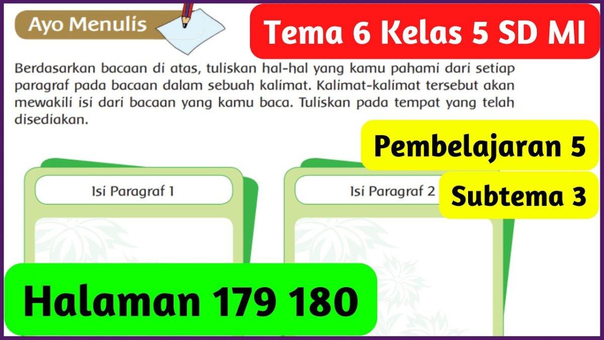 Kunci Jawaban Tema 6 Kelas 5 Halaman 179 Bagaimana Dengan Penjelasan