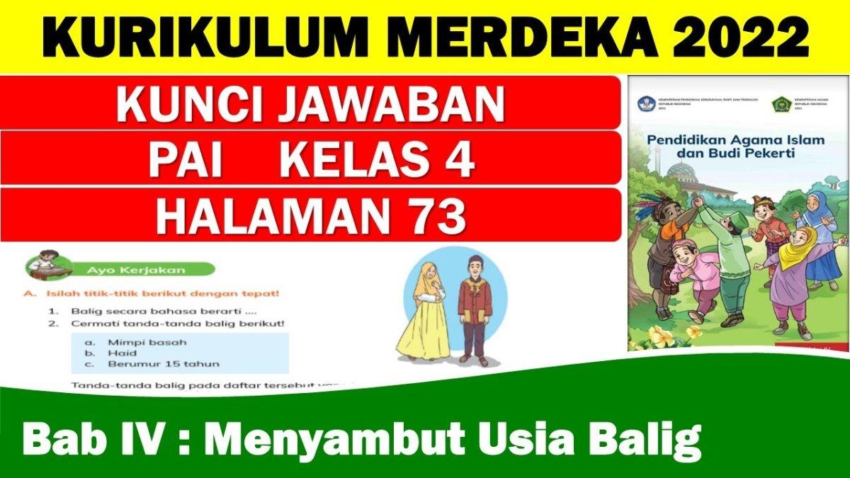 Apa Arti Baligh Secara Bahasa? Kunci Jawaban Soal PAI Kelas 4 SD ...