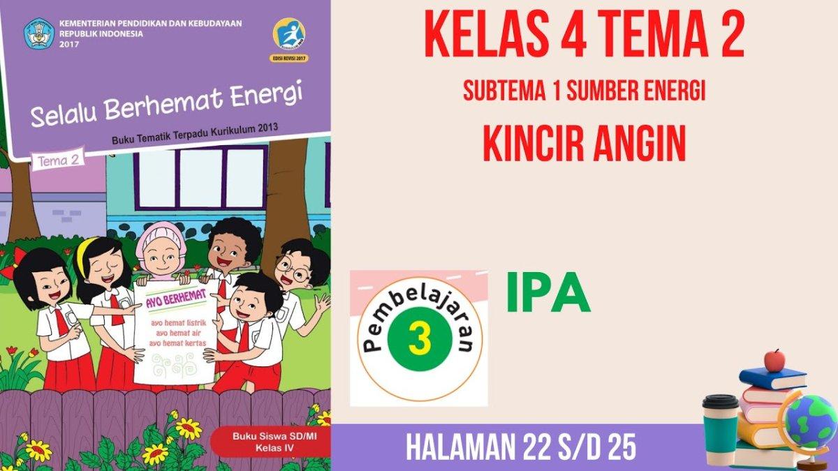 Apa Sumber Energi Kincir Angin? Kunci Jawaban Tema 2 Kelas 4 SD Halaman 21-26 - Tribunnewsmaker.com