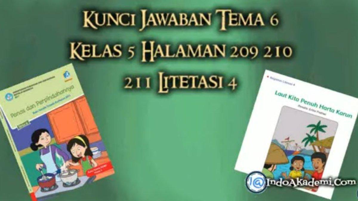 Soal & Kunci Jawaban Tema 6 Kelas 5 SD Halaman 210 211, Tabel Literasi ...