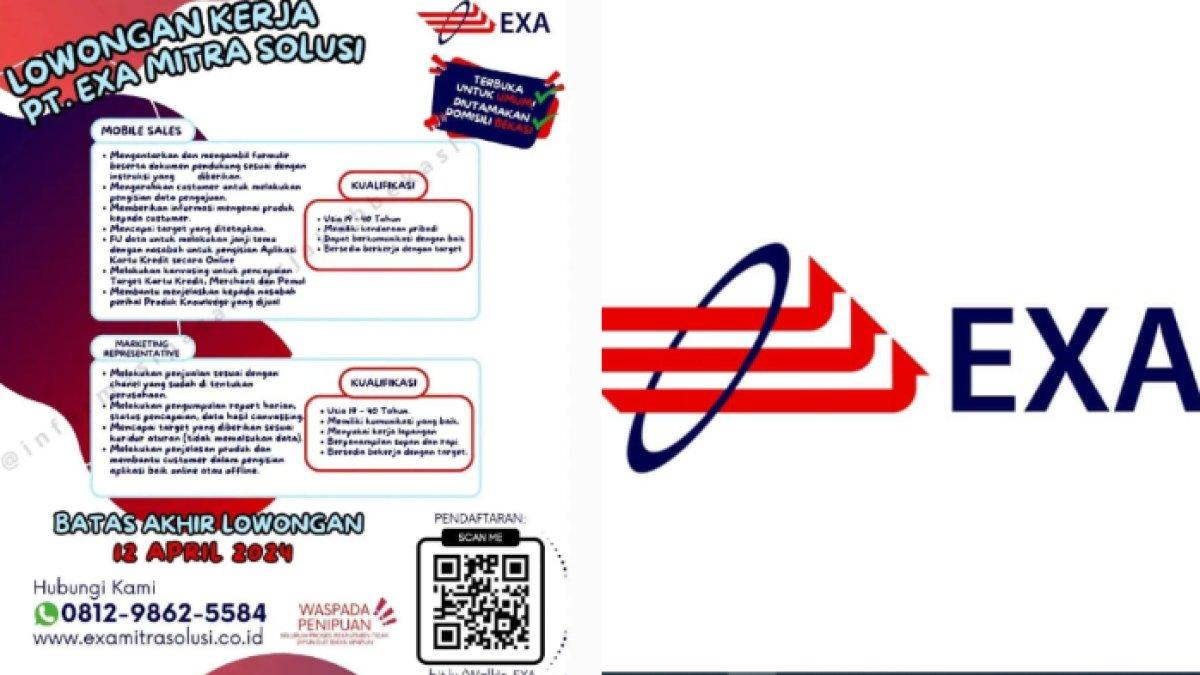 Lowongan Kerja PT Exa Mitra Solusi, Tanpa Min Pendidikan, Posisi Mobile Sales & Marketing di ...