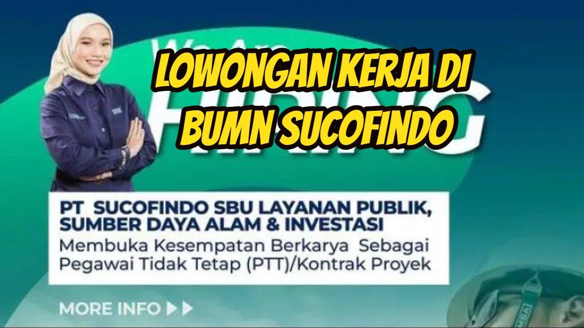 BUMN Sucofindo Buka Lowongan Kerja 2024, Lulusan SMA/SMK Boleh Daftar, 5 Posisi Dibuka Sekaligus ...