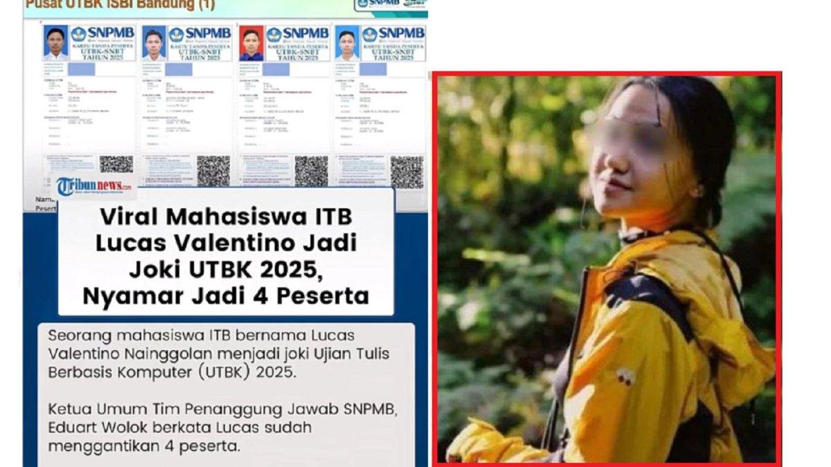 LICIK! Cara Lucas Valentino Jadi Joki UTBK 2025, Foto Diedit Pakai AI ...