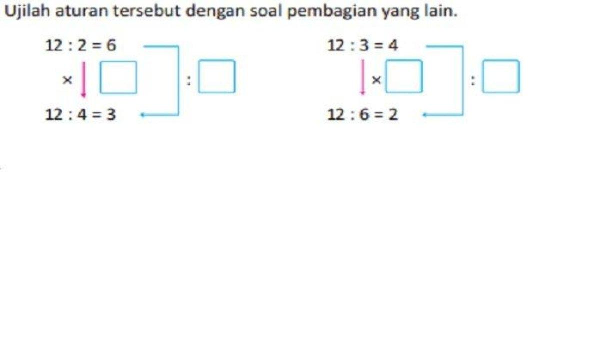 Soal & Kunci Jawaban Matematika Kelas 4 SD Halaman 25 : Aturan Pembagian - Tribunnewsmaker.com