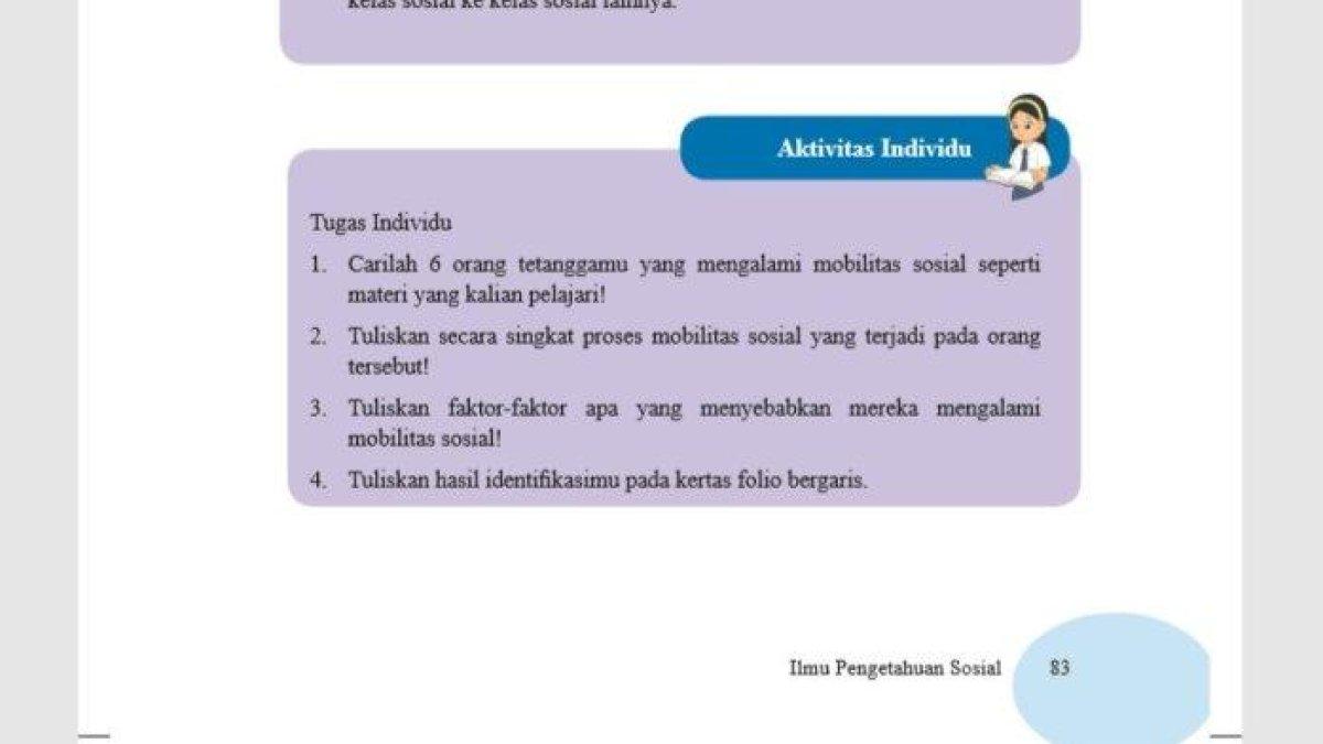 Soal & Kunci Jawaban IPS Kelas 8 SMP Halaman 83, Proses Mobilitas Sosial yang Terjadi pada ...
