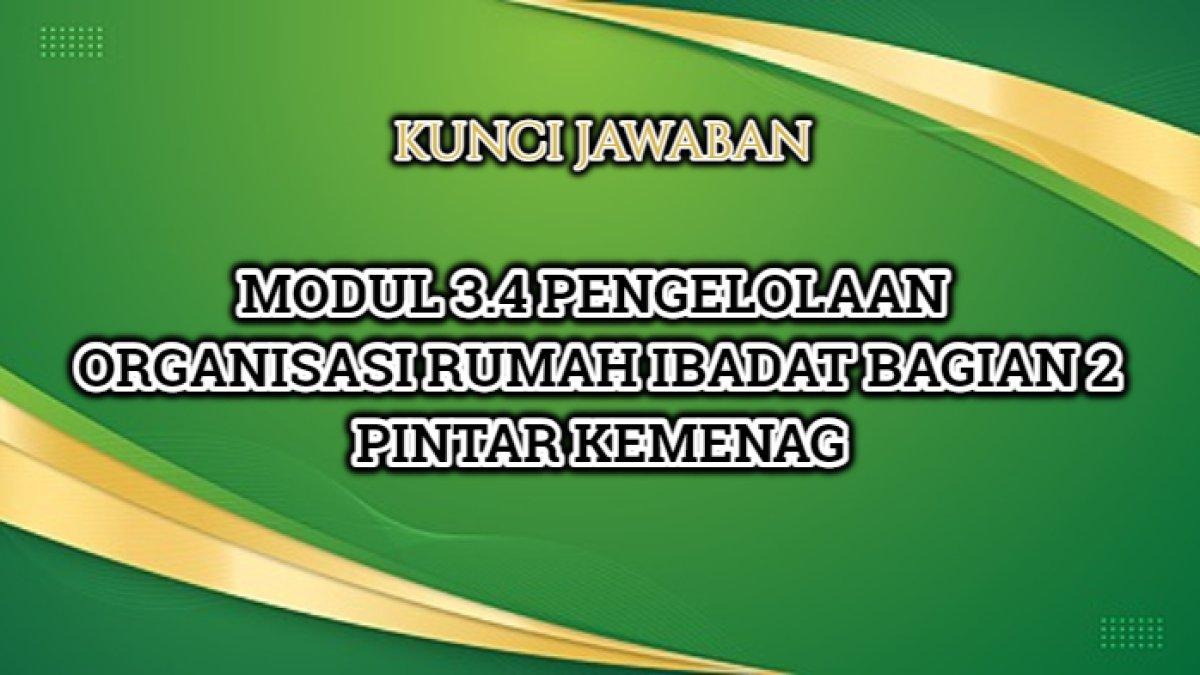 Rumah Ibadat Harus Dikelola dengan Cara? Ini Jawaban Modul Pengelolaan ...