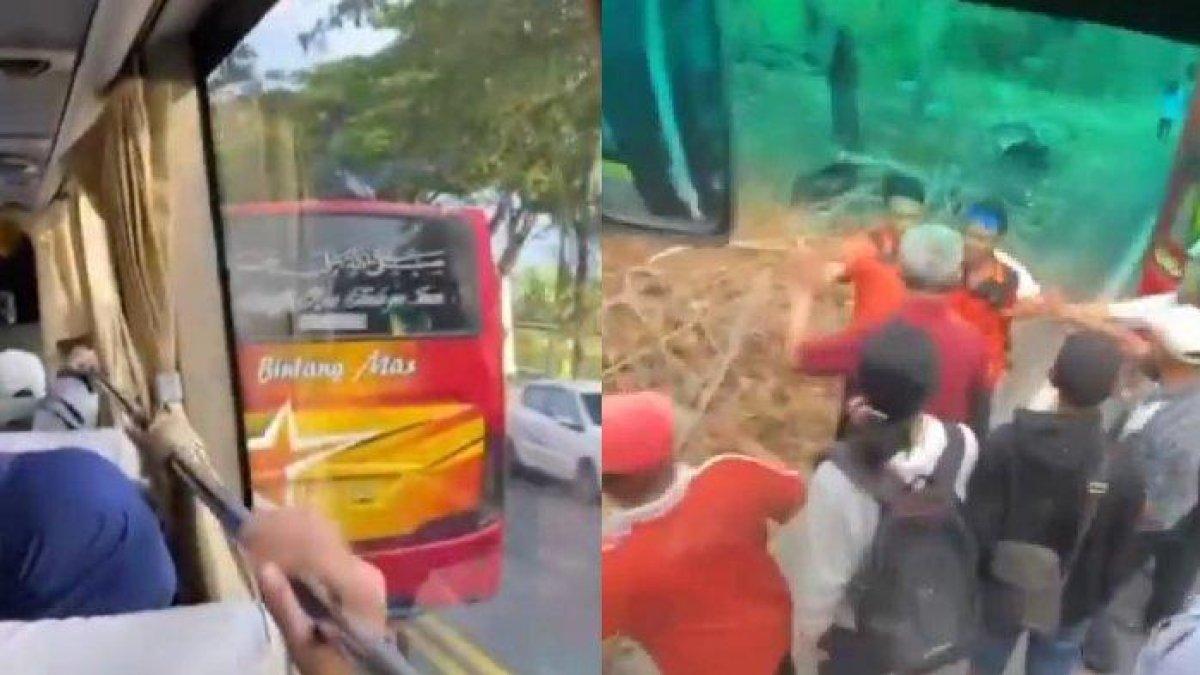 'Pelan-Pelan Pak' Cemas Penumpang Teraki Sopir Bus Ugal-ugalan di Lamongan: Nyaris Senggol Bus ...