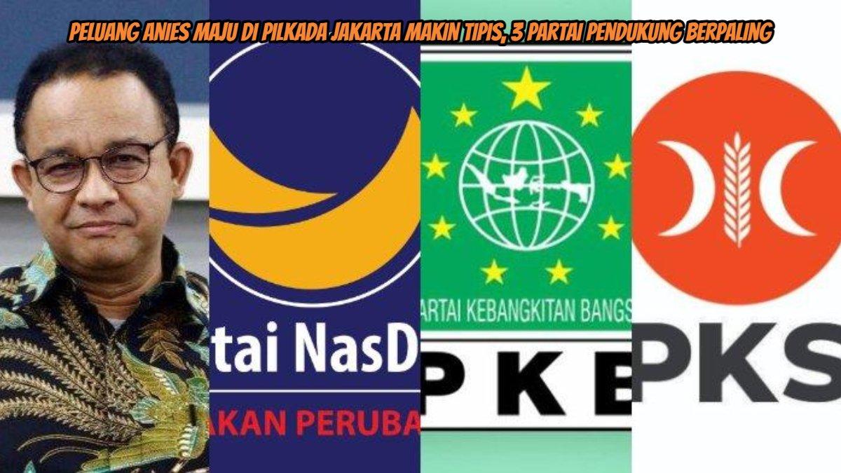 Peluang Anies Maju Di Pilkada Jakarta Makin Tipis 3 Partai Pendukung