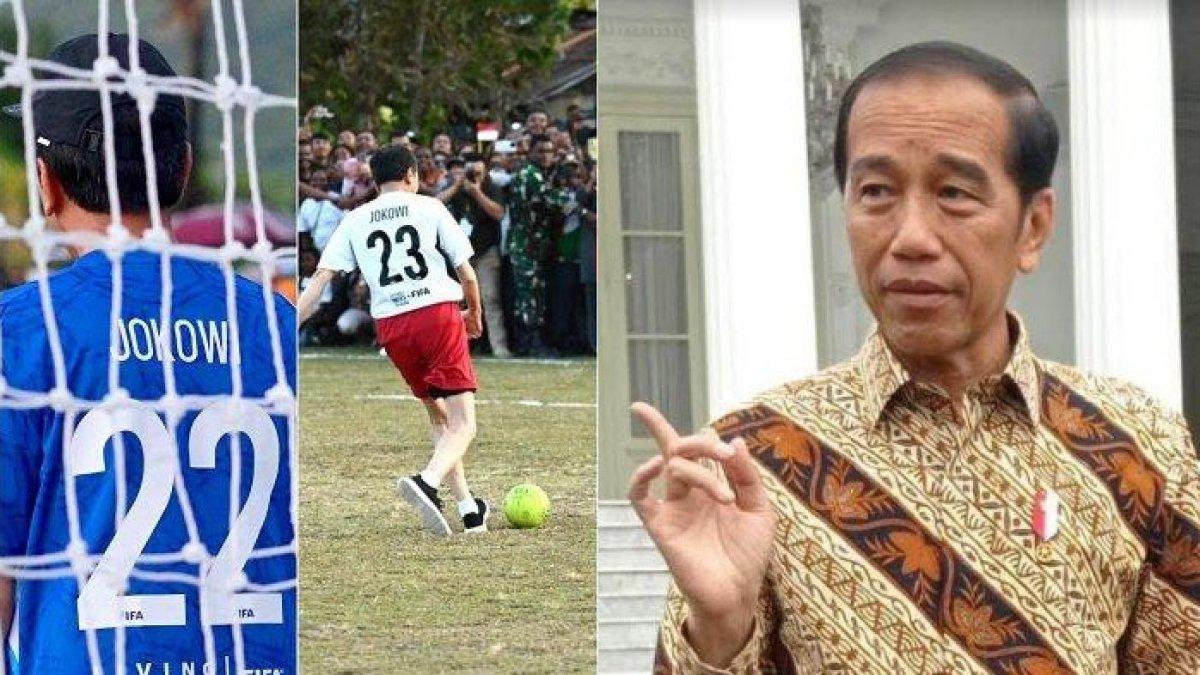 Teka-teki Nomor Punggung 22 dan 23 di Kaus Presiden Jokowi saat Main ...
