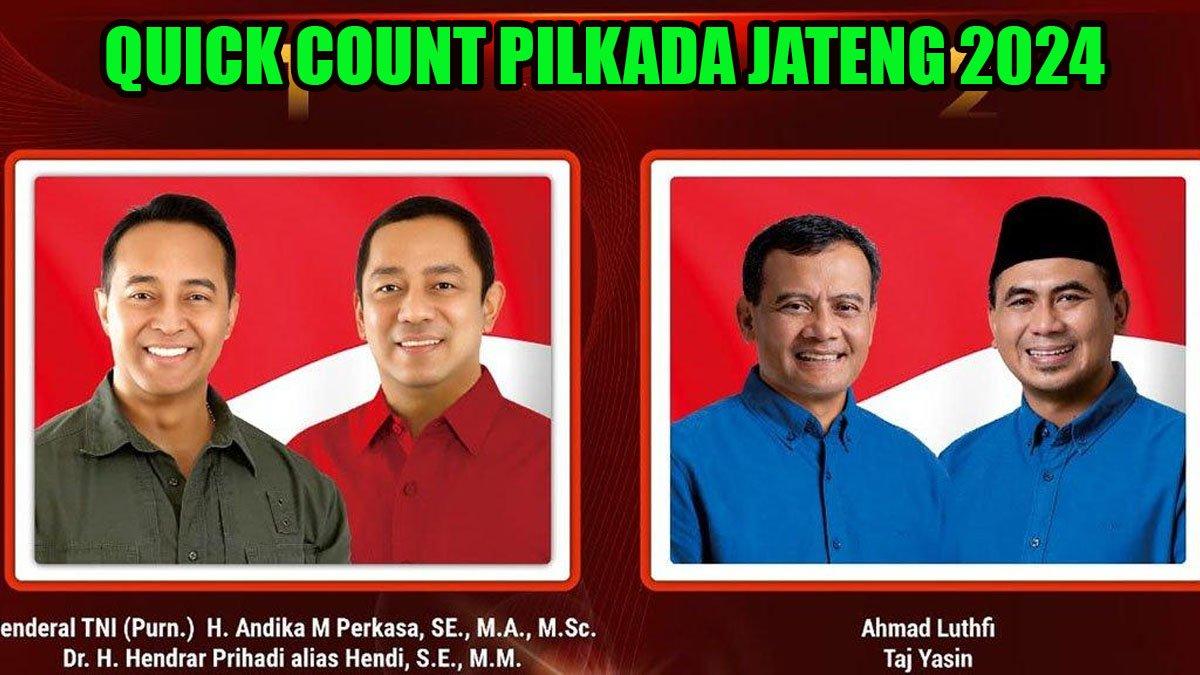 3 Hasil Quick Count Pilkada Jateng 2024, Ahmad-Taj 50 Persen Lebih ...