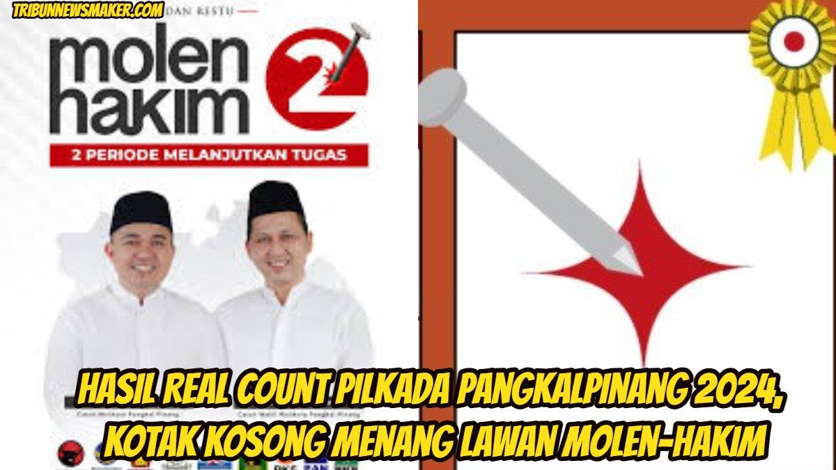 Hasil Real Count Pilkada Pangkalpinang 2024, Kotak Kosong Unggul dari Maulan Aklil-Masagus Hakim ...