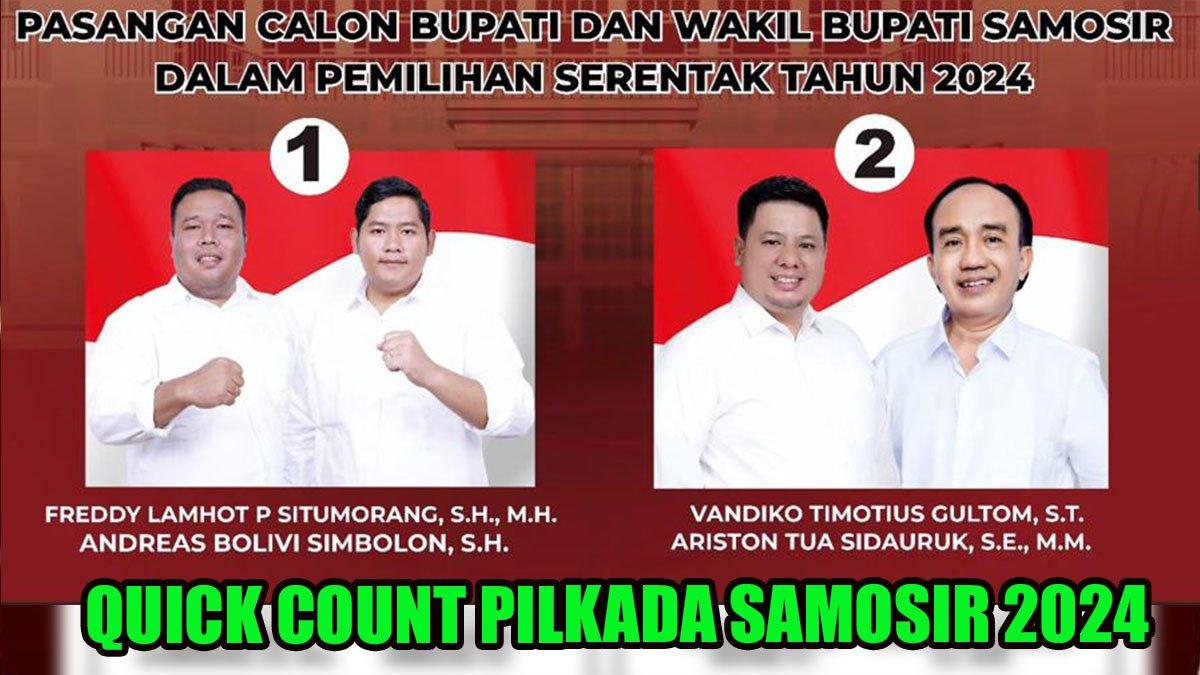 Hasil Real Count Pilkada Samosir 2024, Vandiko-Ariston Unggul Telak 63 Persen dari Freddy ...