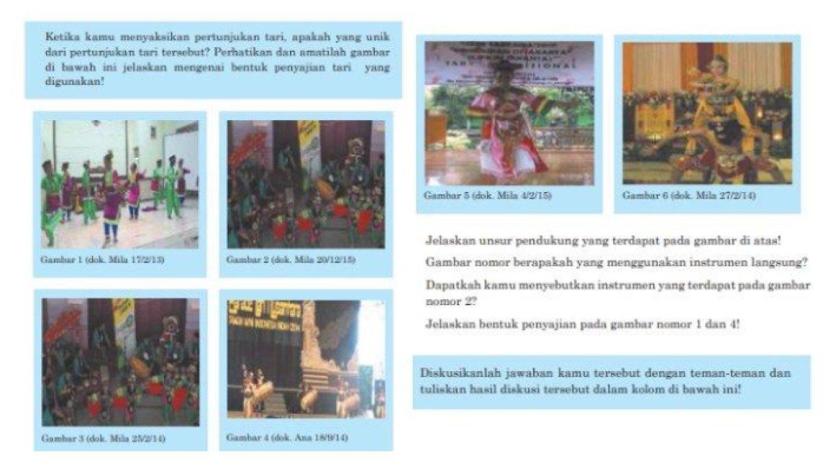 Jawaban Seni Budaya Kelas 9 SMP Halaman 231: Jelaskan Bentuk Penyajian Pada Gambar Nomor 1 dan 4 ...
