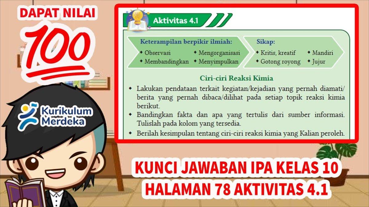 Kunci Jawaban IPA Kelas 10 SMA Halaman 78 Kurikulum Merdeka: Apa saja ...