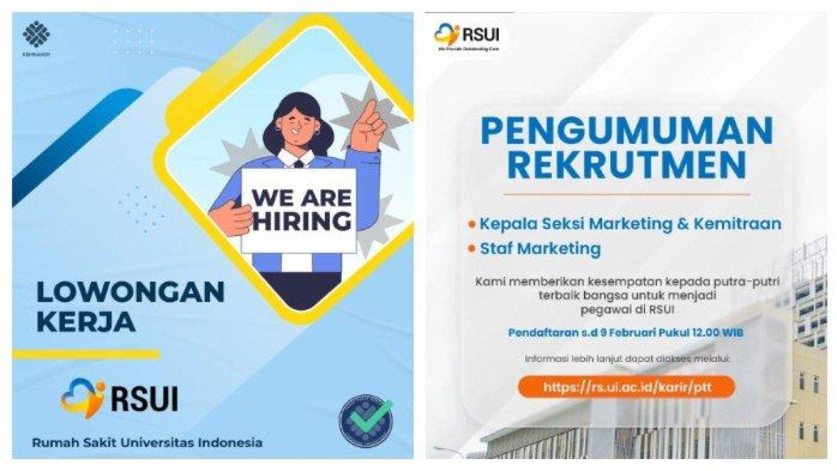 Rumah Sakit Universitas Indonesia Buka Lowongan Kerja 2024, Butuh Dua ...