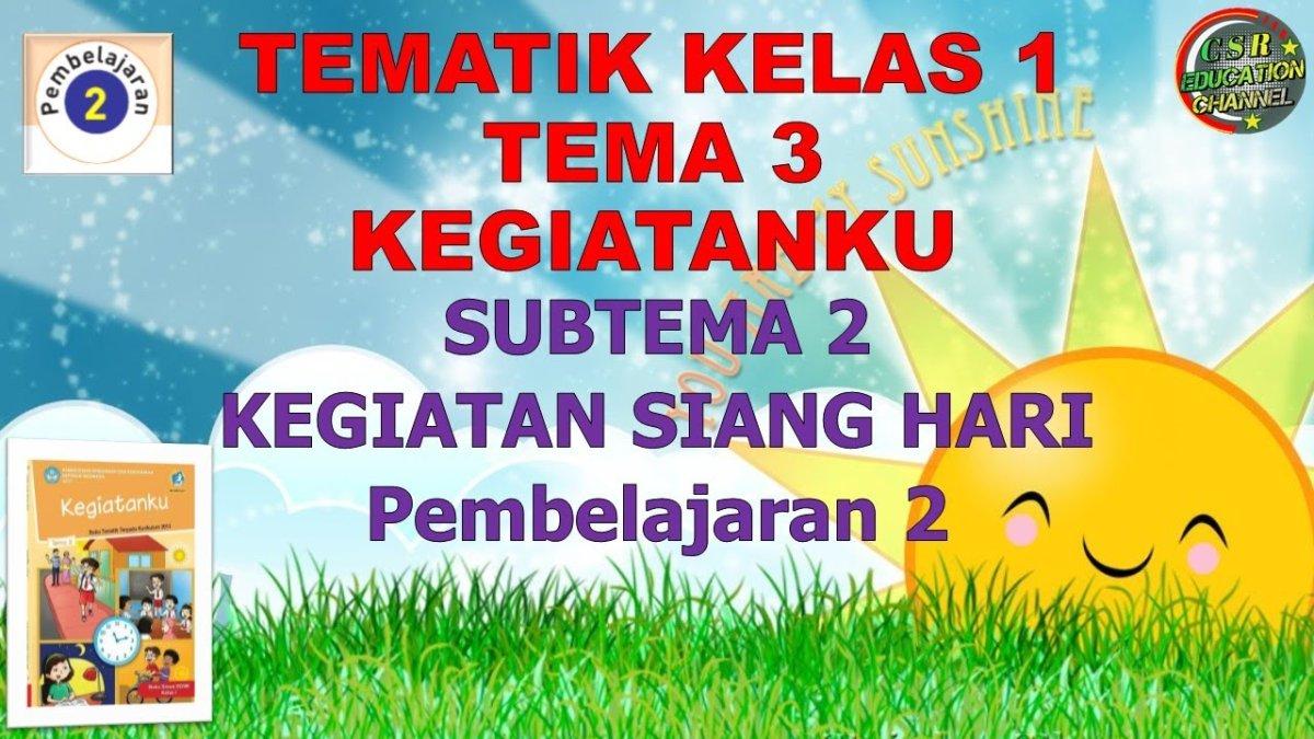 Soal & Kunci Jawaban Tematik 3 Subtema 2 Kelas 1 SD Pembelajaran 2 Halaman 50 51 dan 52 ...