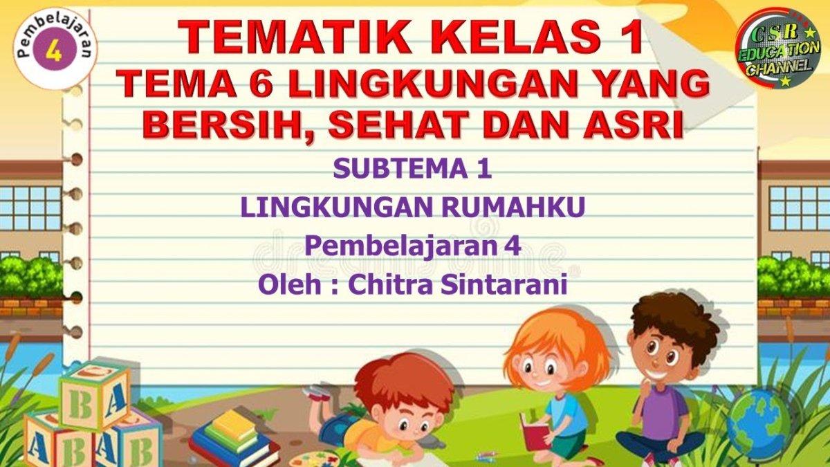 Soal & Kunci Jawaban Tematik 6 Subtema 1 Kelas 1 SD Pembelajaran 4 ...