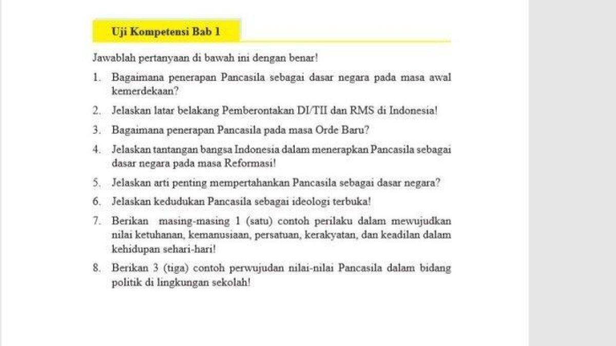 Kunci Jawaban PKN Kelas 9 SMP Halaman 29: Bagaimana Penerapan Pancasila pada Masa Orde Baru ...